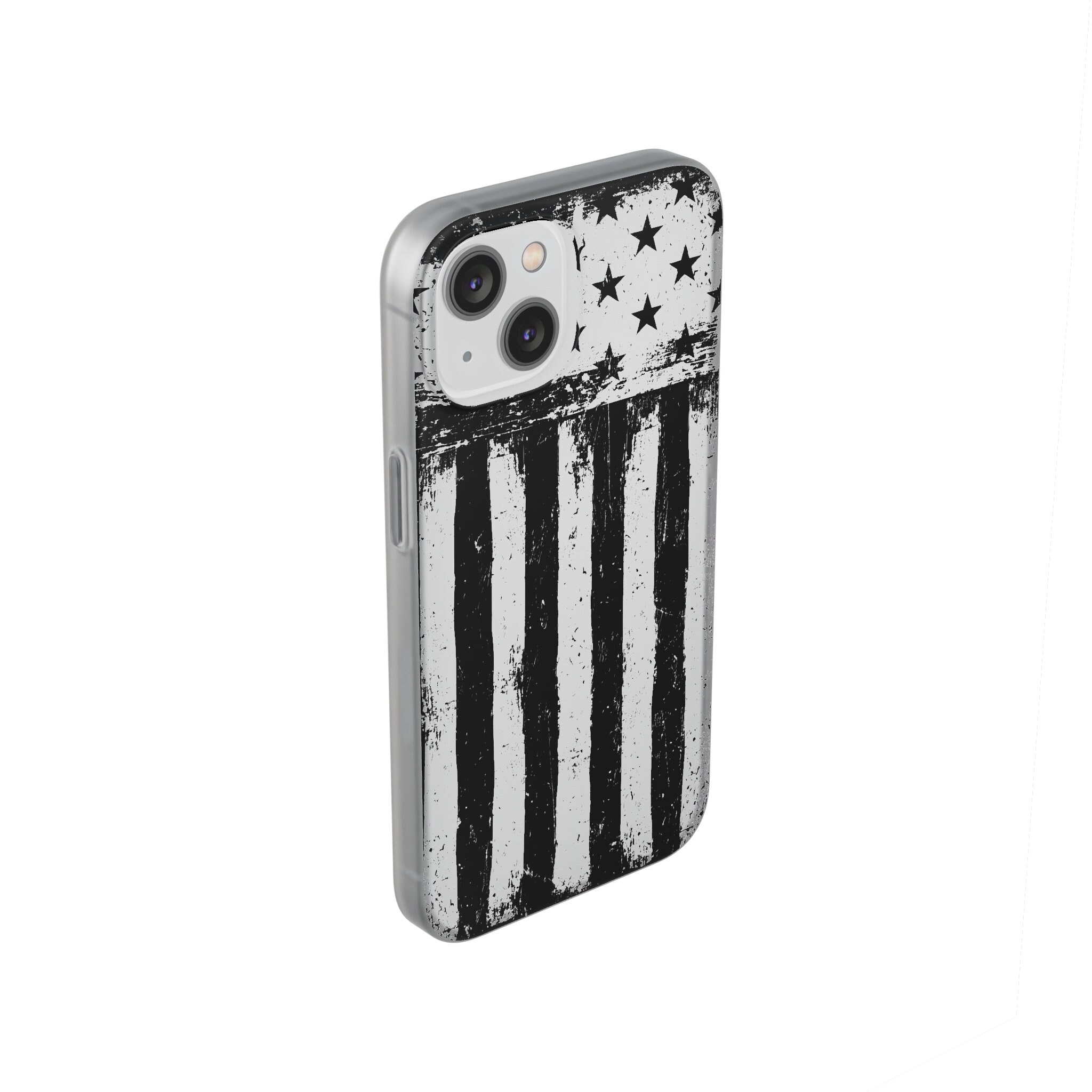 Distressed American Flag Phone Flexi Cases Supports Wireless Charging ...
