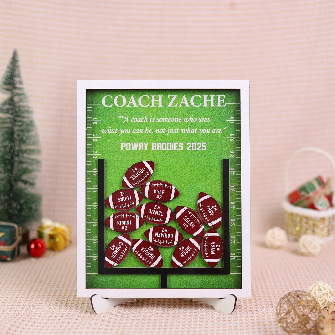 Personalized Football Coach Thank You Sign, Custom End of Season 2025 ...