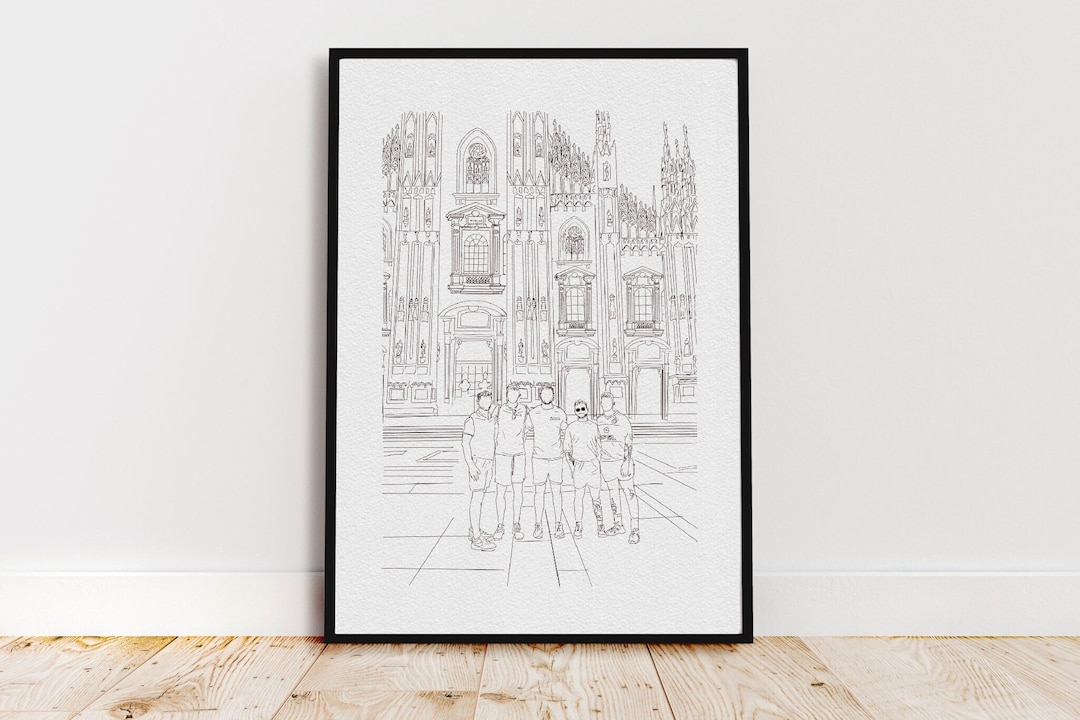Custom Line Drawing From Photo, Minimalist Personalised Portrait ...
