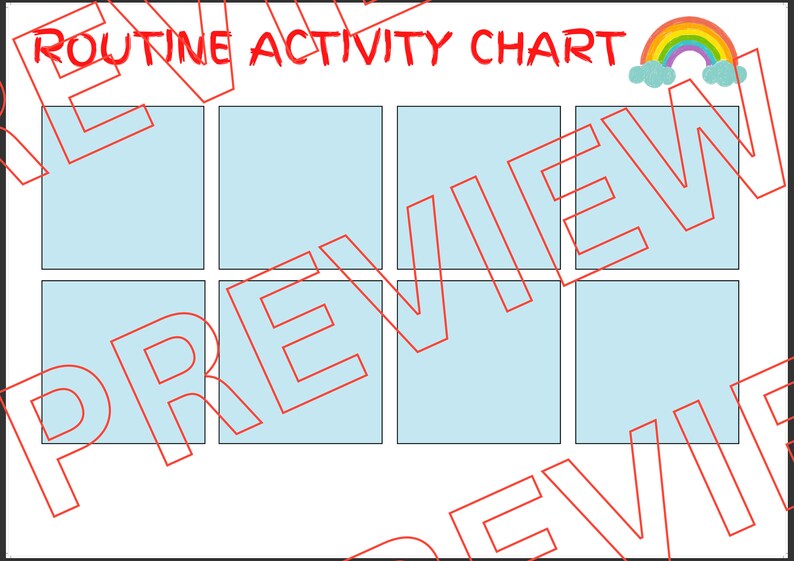 Printable Kids Routine Cards & Chart - Etsy