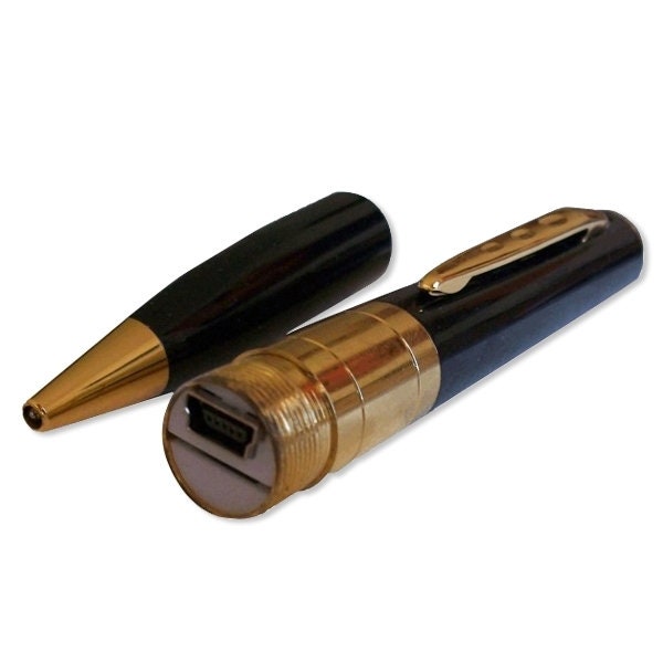 Black and Gold Spy Camera Pen - Etsy