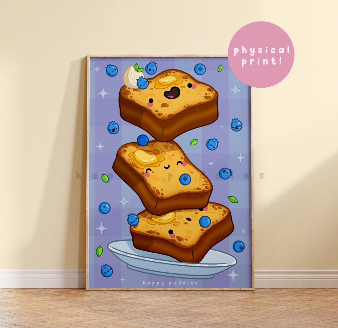 Funny French Toast ~ Cute Handmade Wall Prints | Kawaii Art Prints ...