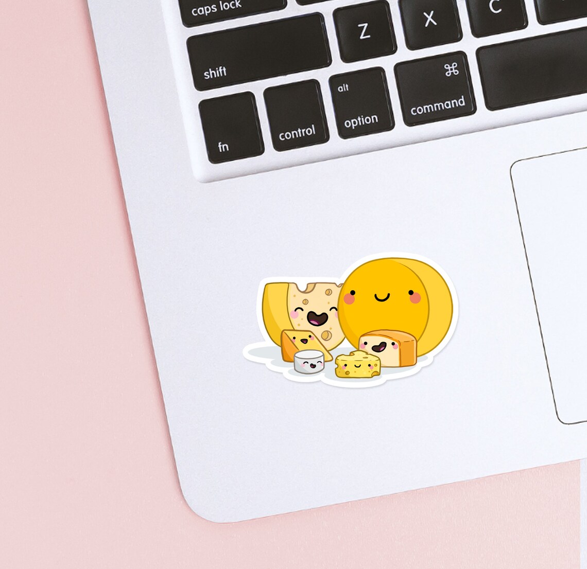 Cheesy Sticker ~ Cute Die Cut Food Sticker | Kawaii Glossy Sticker ...