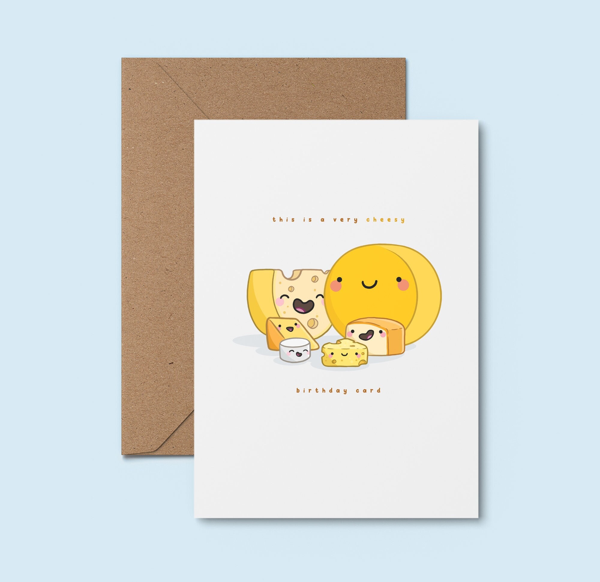 This is a Very Cheesy Birthday Card ~ Hand Drawn Birthday Card | Happy ...