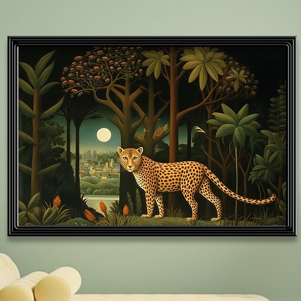 Henri Rousseau Art Print, Elephant Art Print, Exotic Jungle Art ...