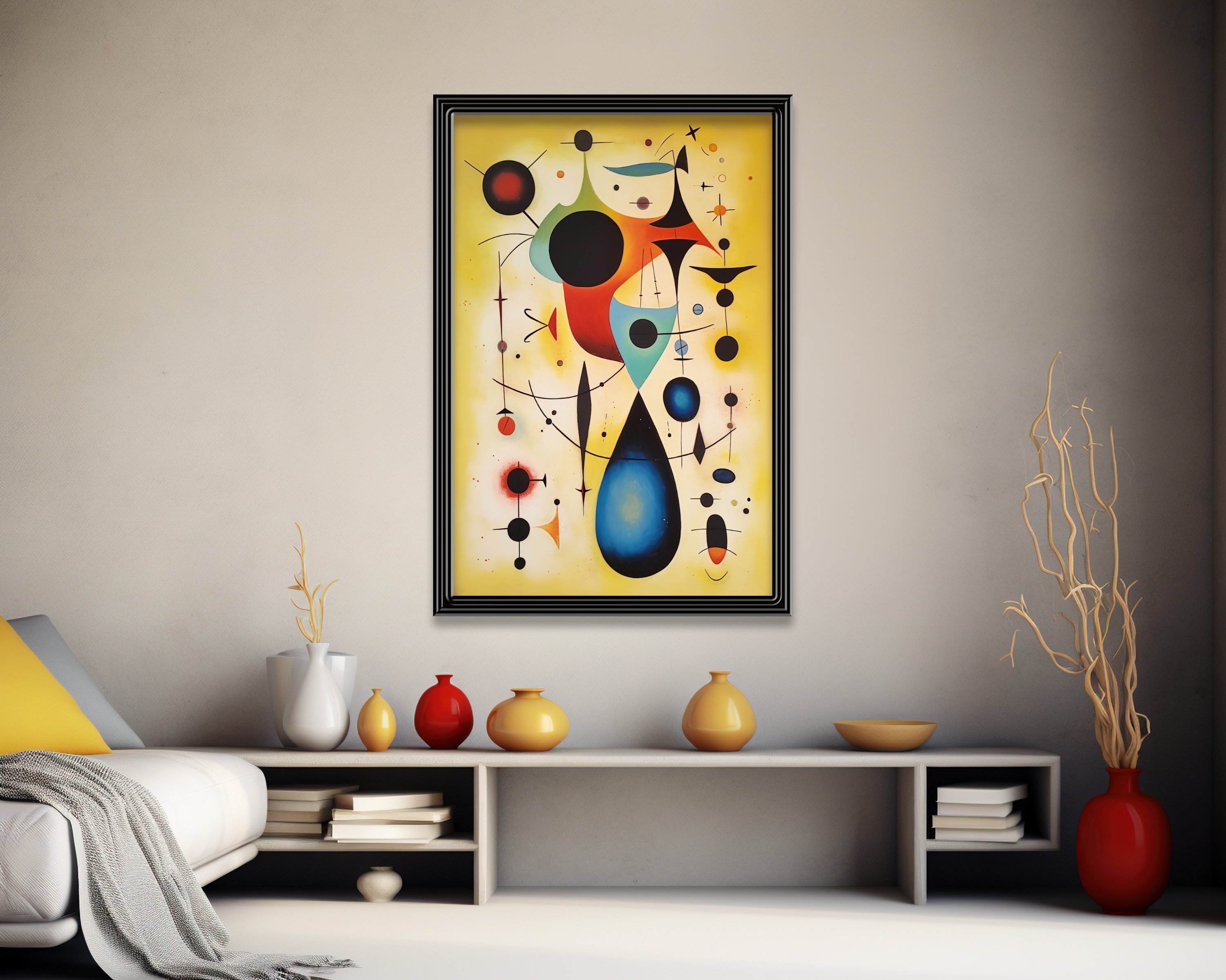 Miro Art Print Joan Miro Poster Colorful Abstract - Etsy