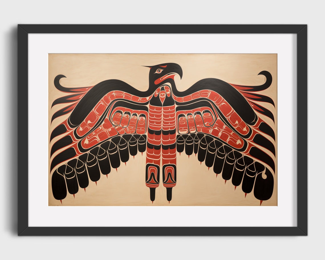 Haida Tribal Art Print, Pacific Northwest, Native American, Printable ...