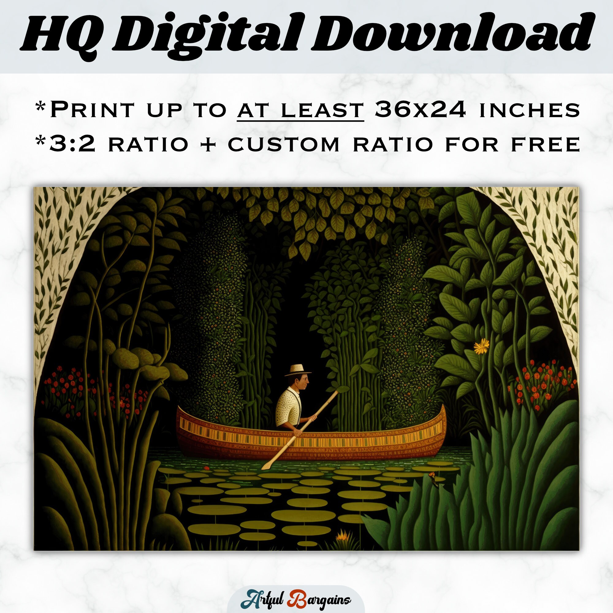 Henri Rousseau Art Print, Digital Download, Rousseau Inspired Printable ...