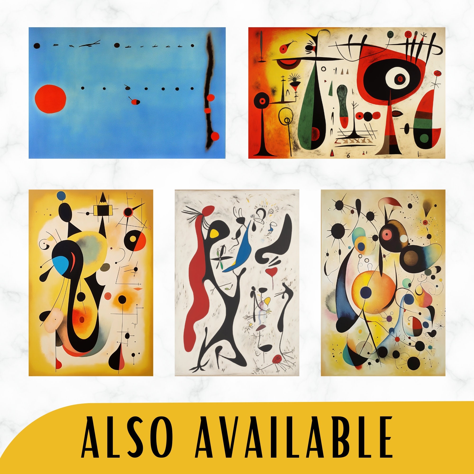 Miro Art Print Joan Miro Poster Colorful Abstract - Etsy