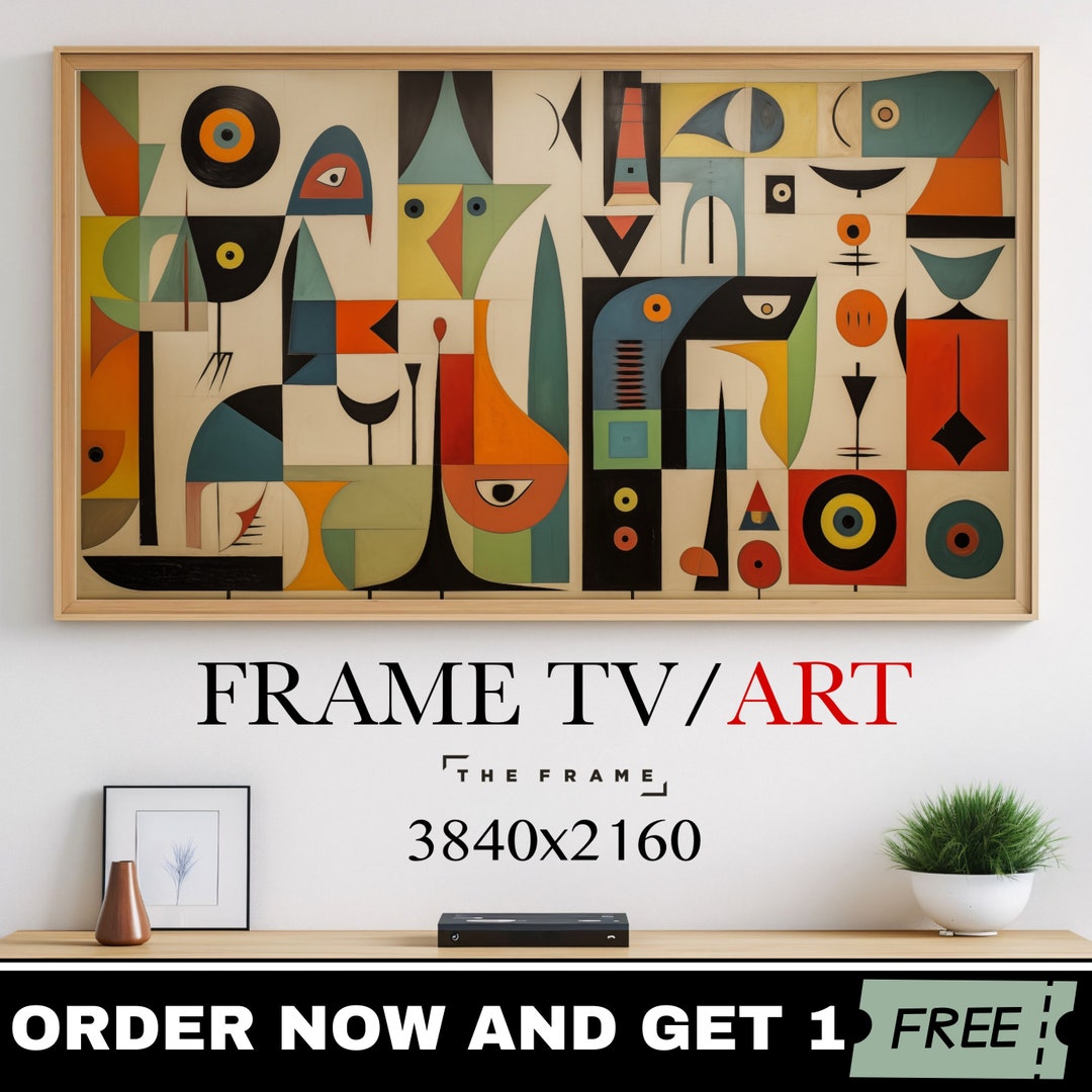 Frame TV Art, Abstract Cubism, Samsung the Frame, Digital TV Art ...