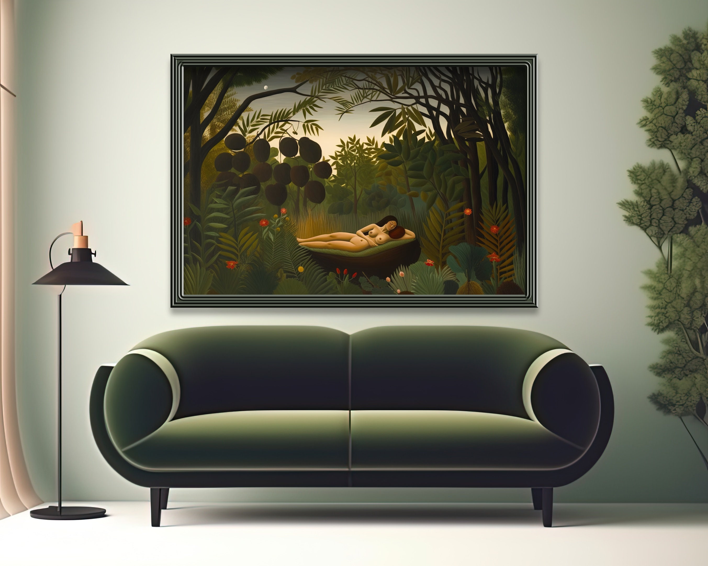 Henri Rousseau Art Print, Rousseau Inspired Printable Wall Art, Jungle Painting, Exotic Art ...