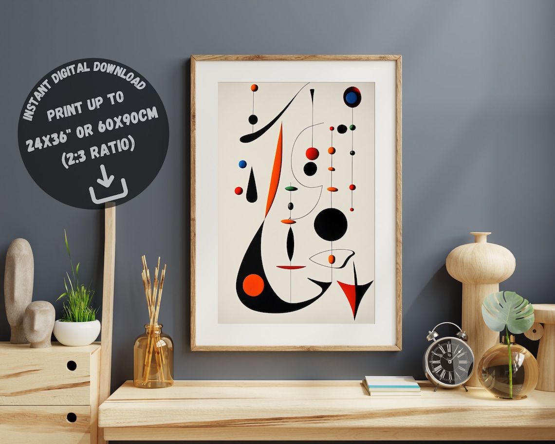 Joan Miro Art Print, Instant Digital Download, Miro Inspired Printable ...