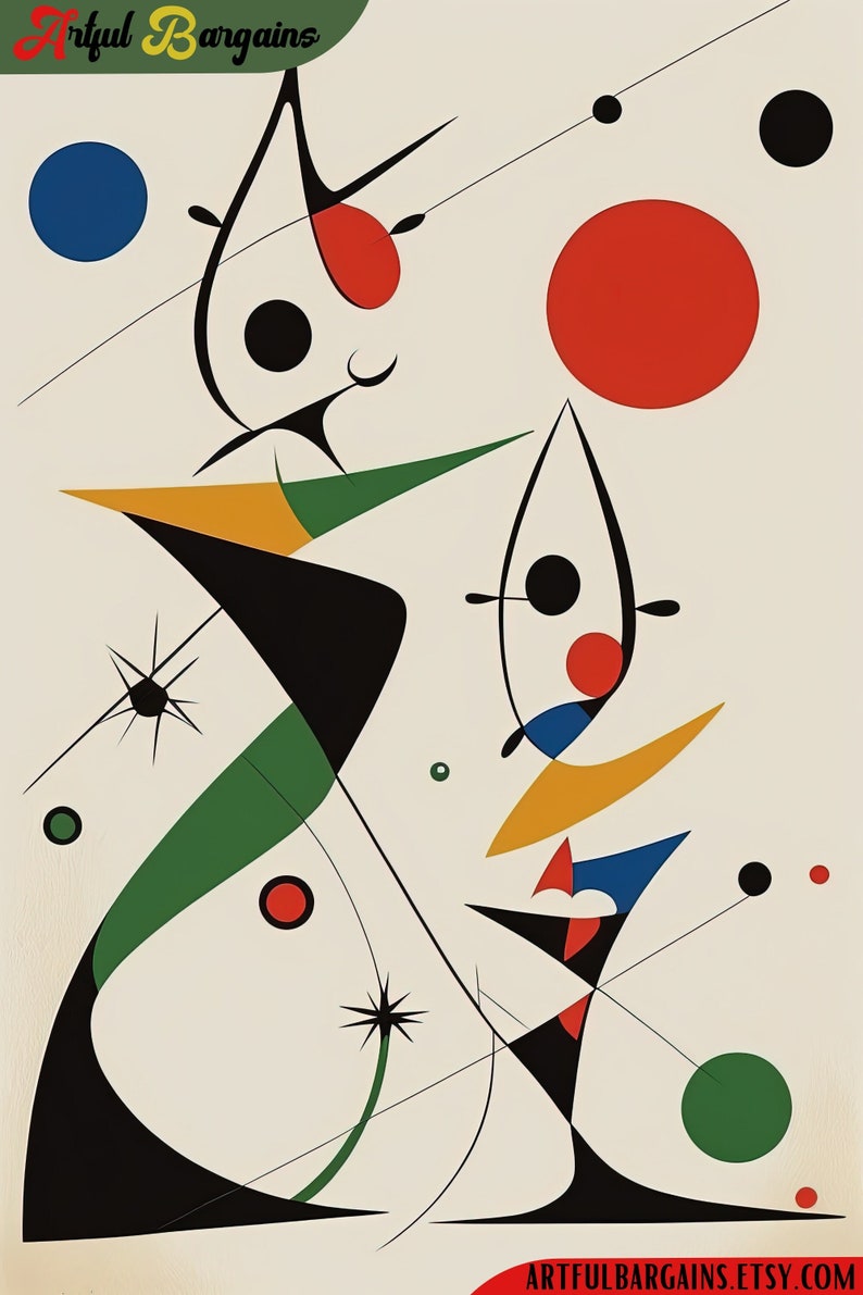 Joan Miro Art Print, Miro Poster, Miro Inspired Printable Wall Art ...