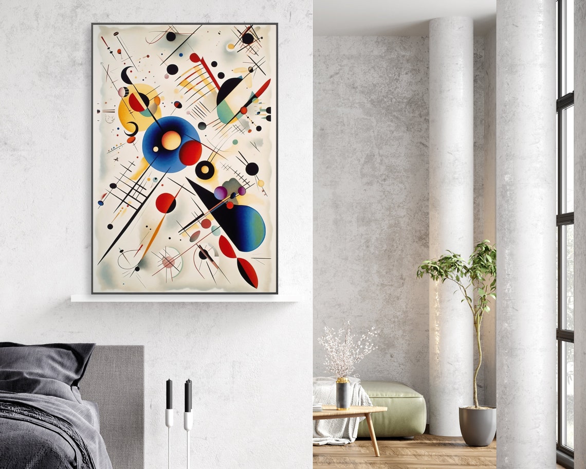 Kandinsky Art Print, Kandinsky Poster, Bauhaus, Kandinsky Inspired ...