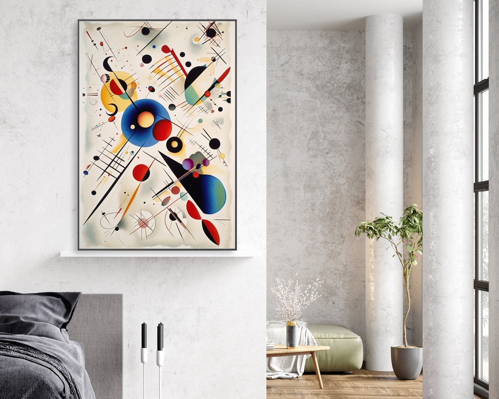 Kandinsky Art Print, Kandinsky Poster, Bauhaus, Kandinsky Inspired ...