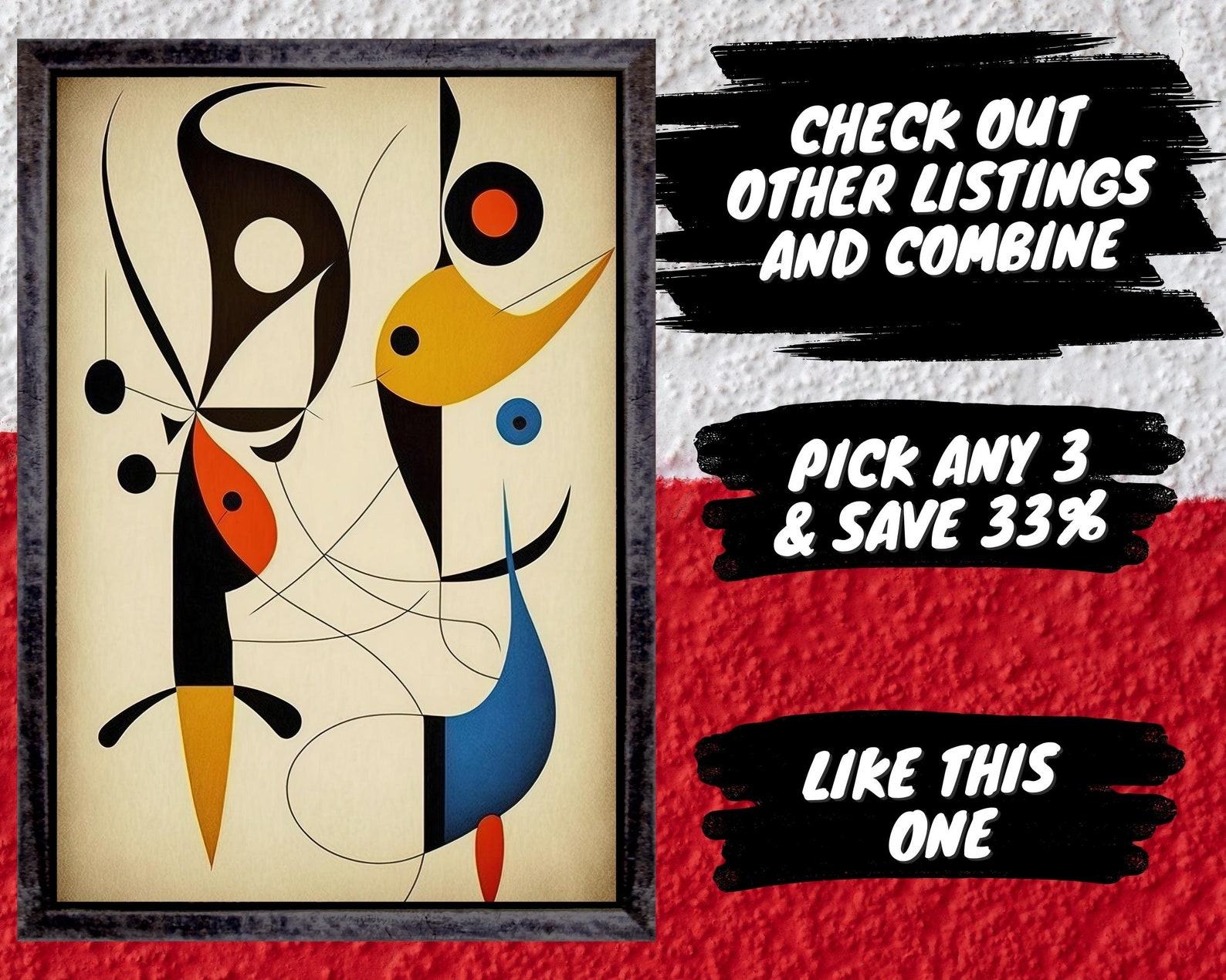 Miró Meets Picasso Printable Wall Art, Joan Miro Art Poster, Instant ...