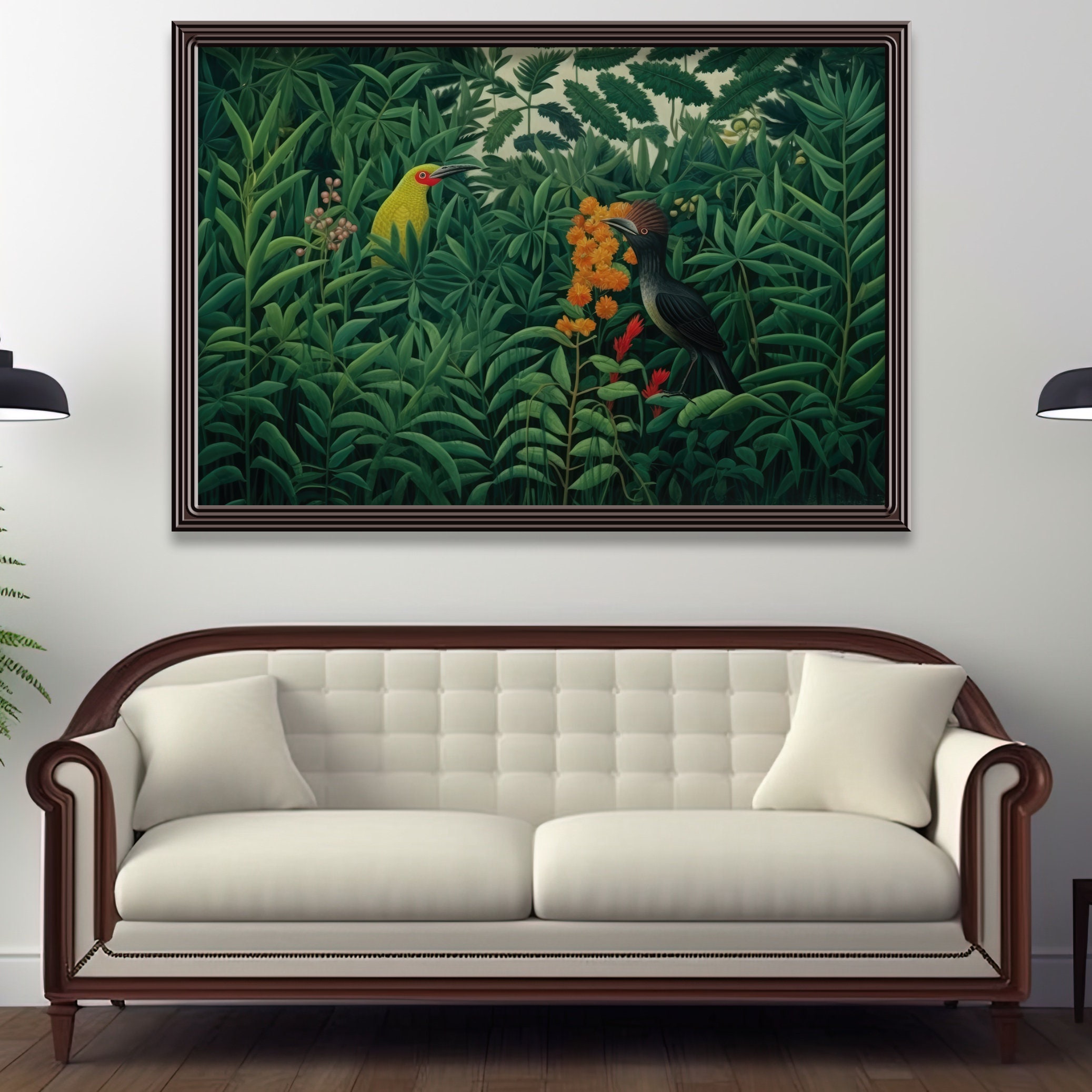 Exotic Bird Art Print, Henri Rousseau Art, Rousseau Inspired Printable ...