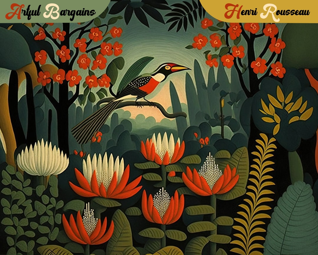 Henri Rousseau Art Print, Exotic Art, Rousseau Inspired Printable Wall ...