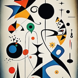 Miro Poster, Miro Inspired Printable Wall Art, Joan Miro Art Print ...