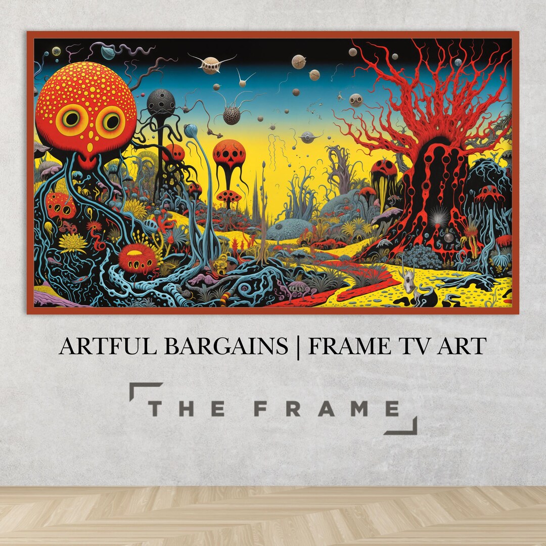 Frame TV Art, Retro-futuristic, Abstract Colorful Art, Surreal ...