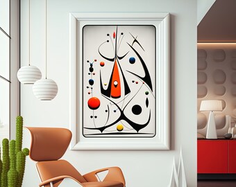 Joan Miro Art Print, Abstract Surrealism, Miro Poster, Miro Inspired ...