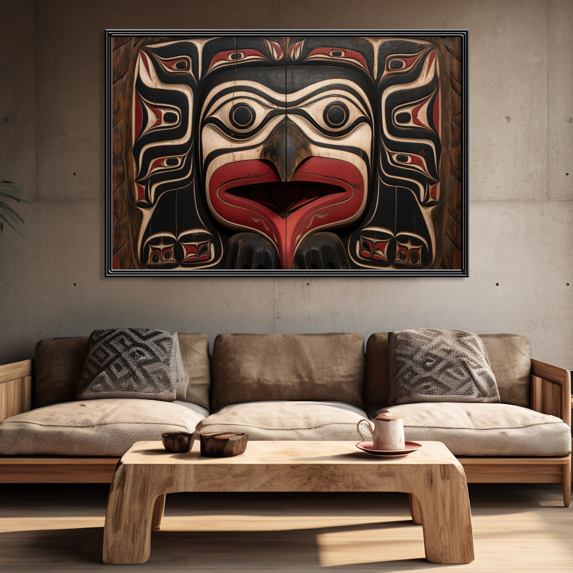 Haida Tribal Art Wood Print, Pacific Northwest, Native American ...