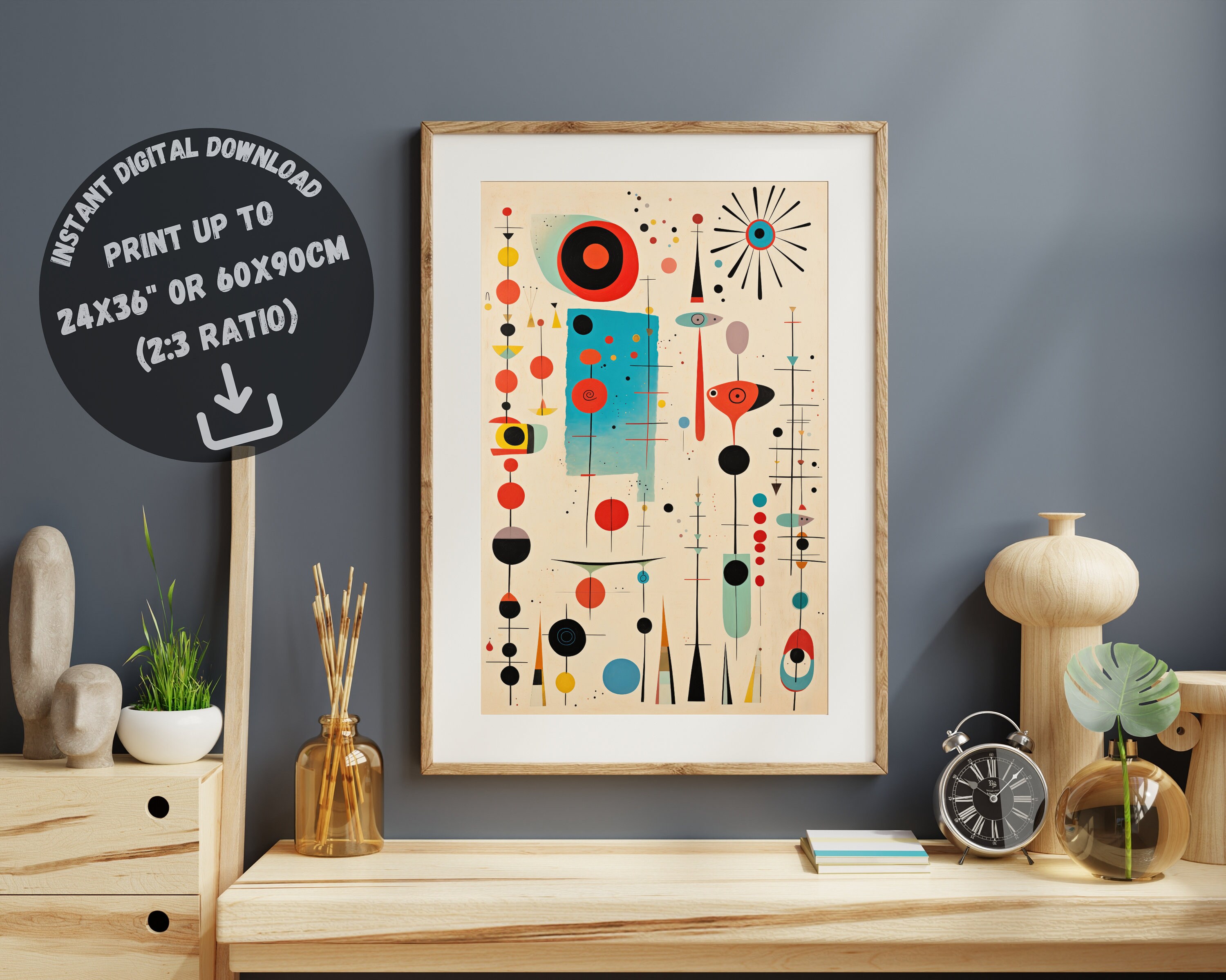 Joan Miro Art Print, Miro Poster, Digital Download, Miro Inspired ...