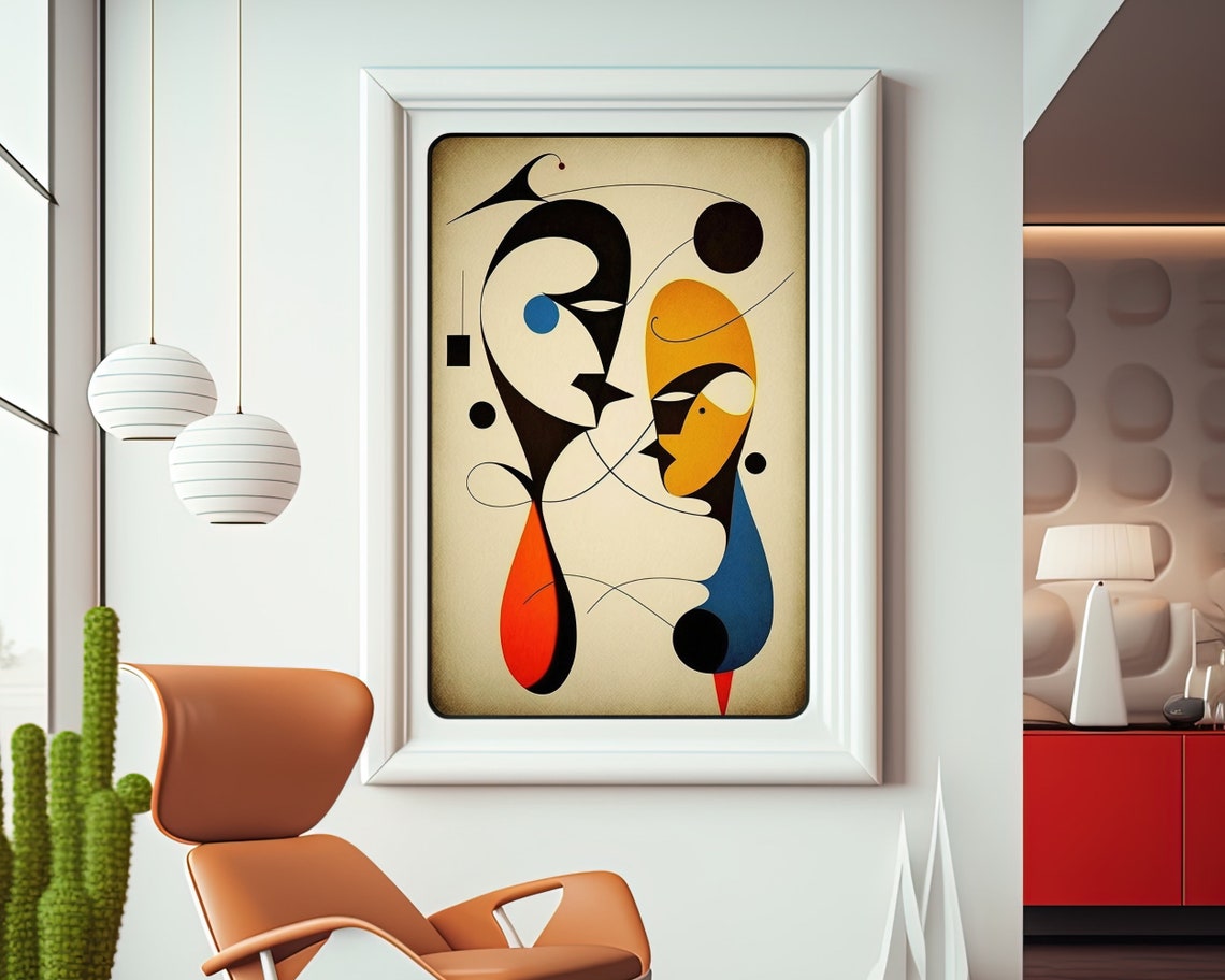 Miró Meets Picasso Printable Wall Art, Joan Miro Art Poster, Instant ...