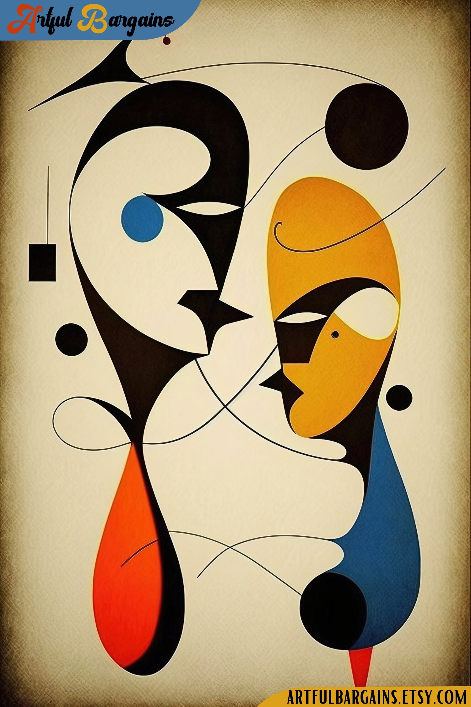 Miró Meets Picasso Printable Wall Art, Joan Miro Art Poster, Instant ...