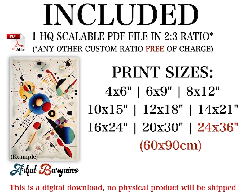 Kandinsky Poster, Kandinsky Art Print, Kandinsky Inspired Printable ...