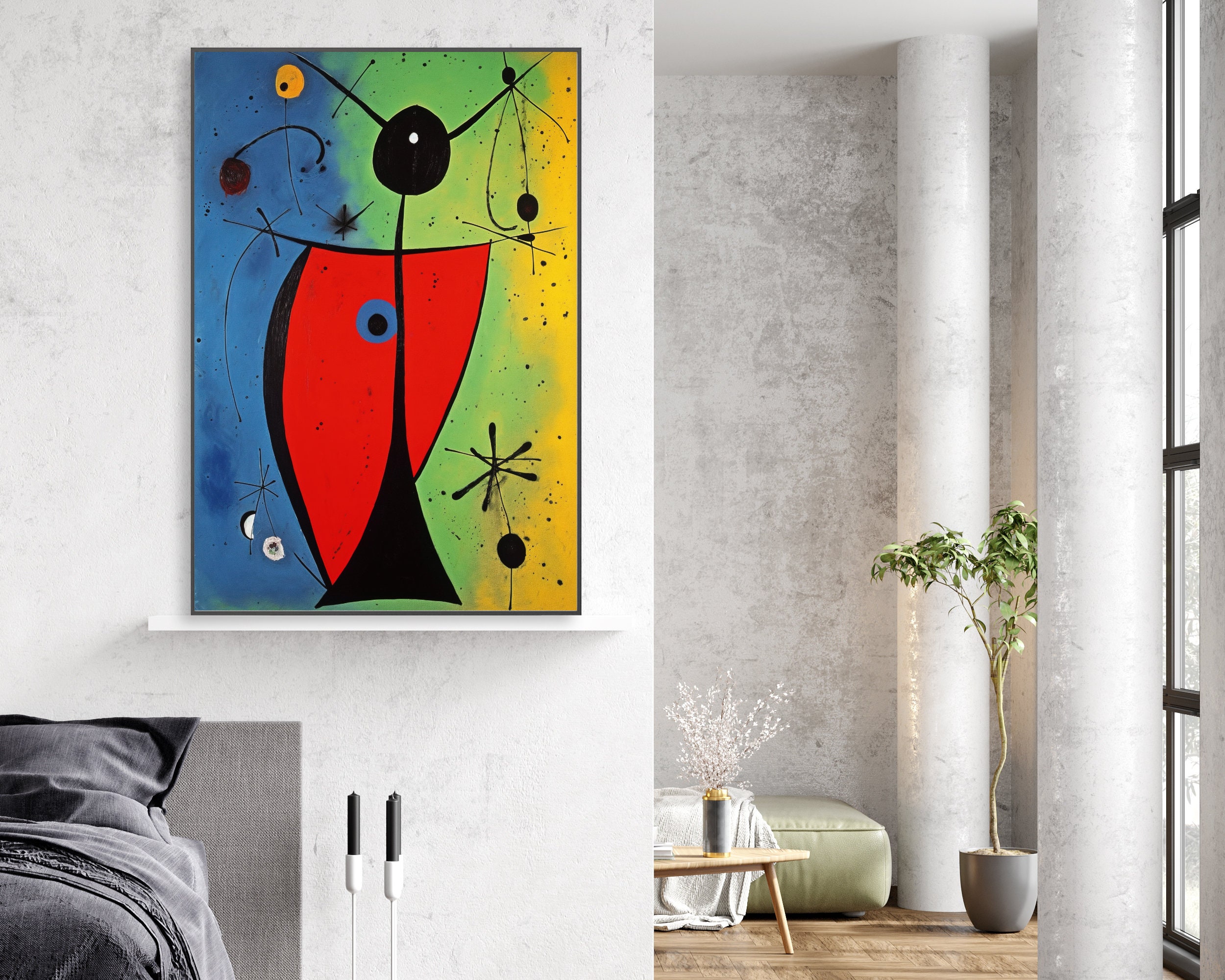 Miro Poster, Joan Miro Art Print, Abstract Surrealism, Miro Inspired ...