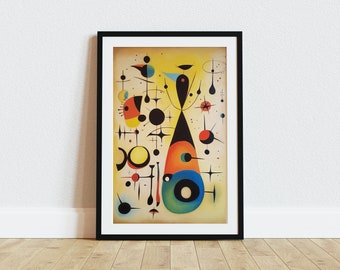 Joan Miro Art Print Miro Inspired Printable Wall (Download Now) - Etsy