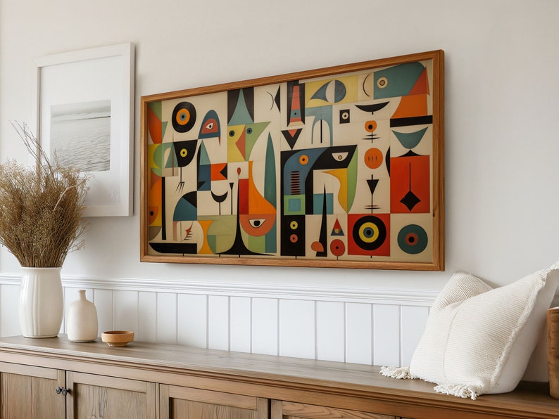 Frame TV Art, Abstract Cubism, Samsung the Frame, Digital TV Art ...