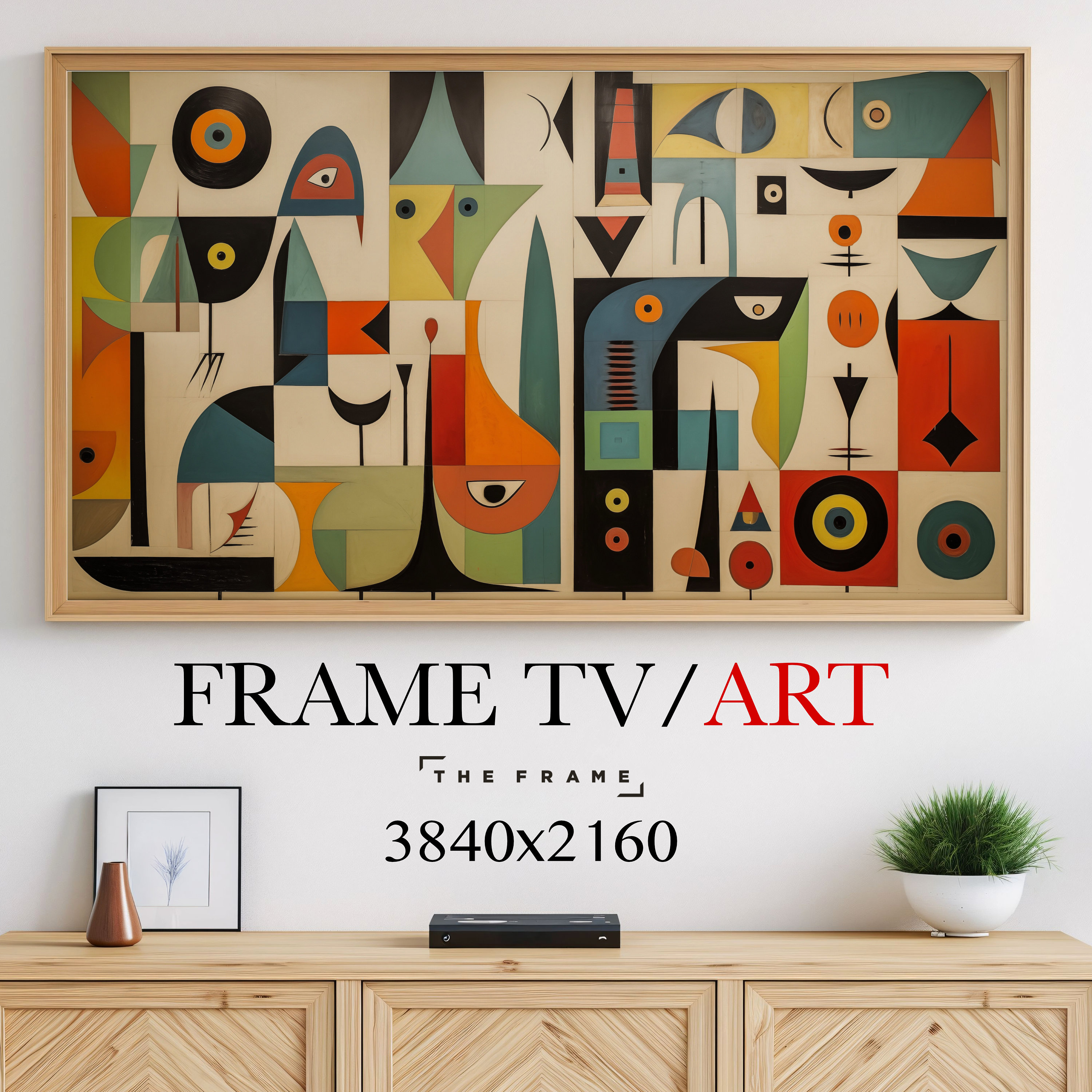 Frame TV Art, Abstract Cubism, Samsung the Frame, Digital TV Art ...