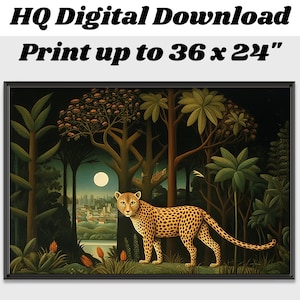 Henri Rousseau Art Print, Exotic Art, Rousseau Inspired Printable Wall ...