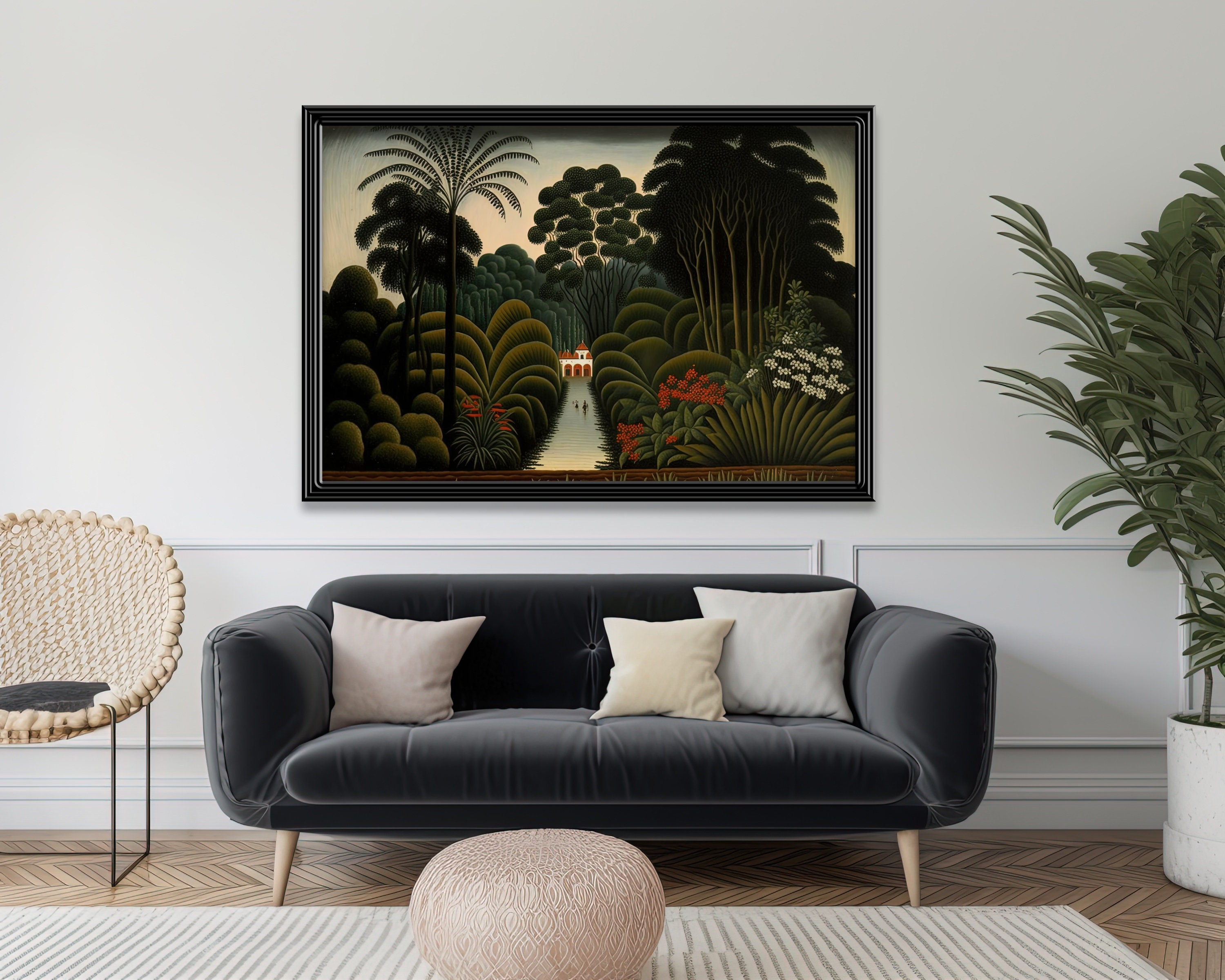 Henri Rousseau Art Print, Vintage Tropical Jungle Painting, Rousseau ...
