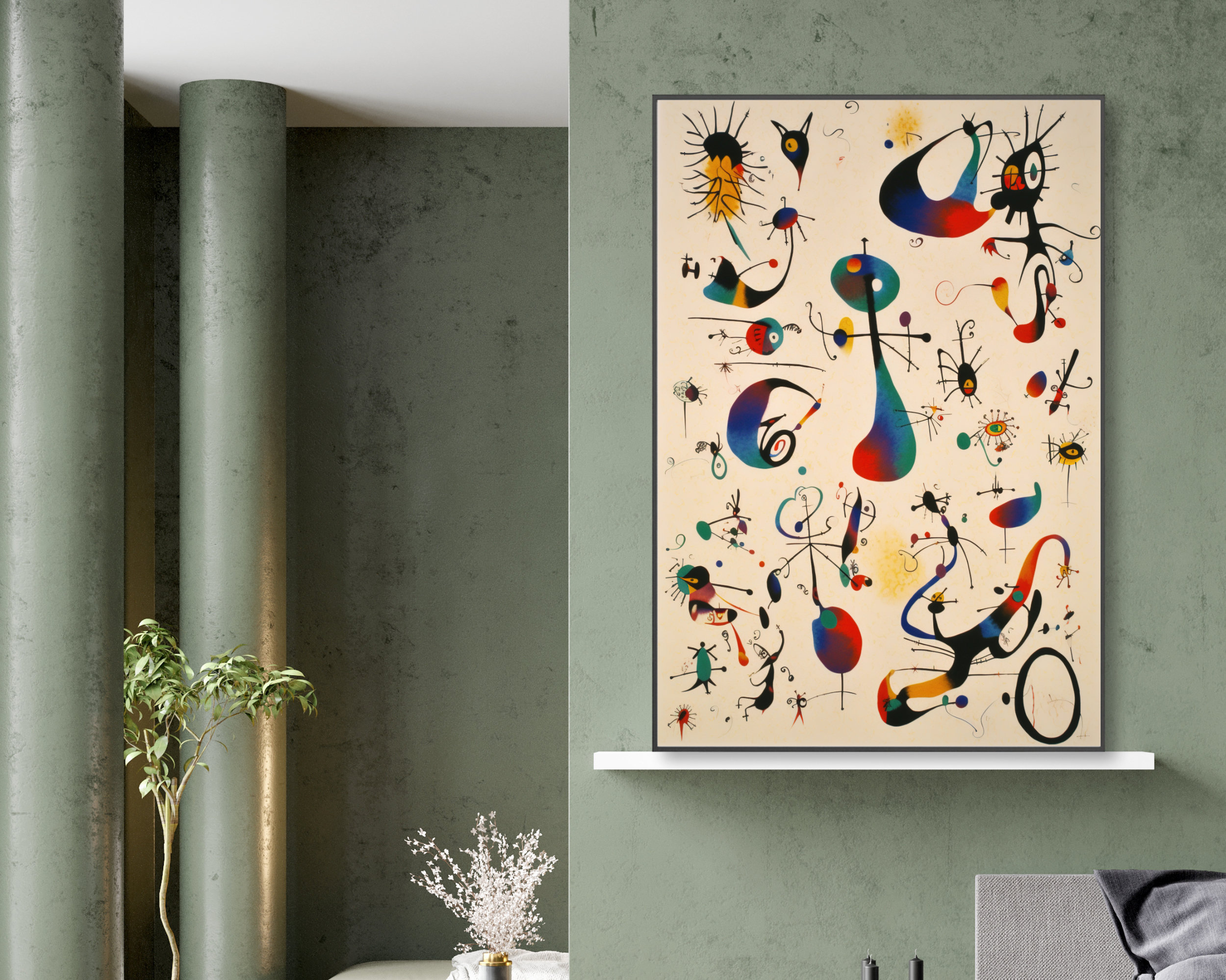 Joan Miro Art Print, Miro Inspired Printable Wall Art, Miro Poster ...