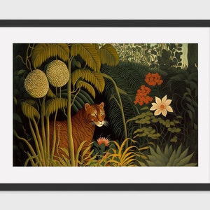 Henri Rousseau Art Print, Exotic Art, Rousseau Inspired Printable Wall ...