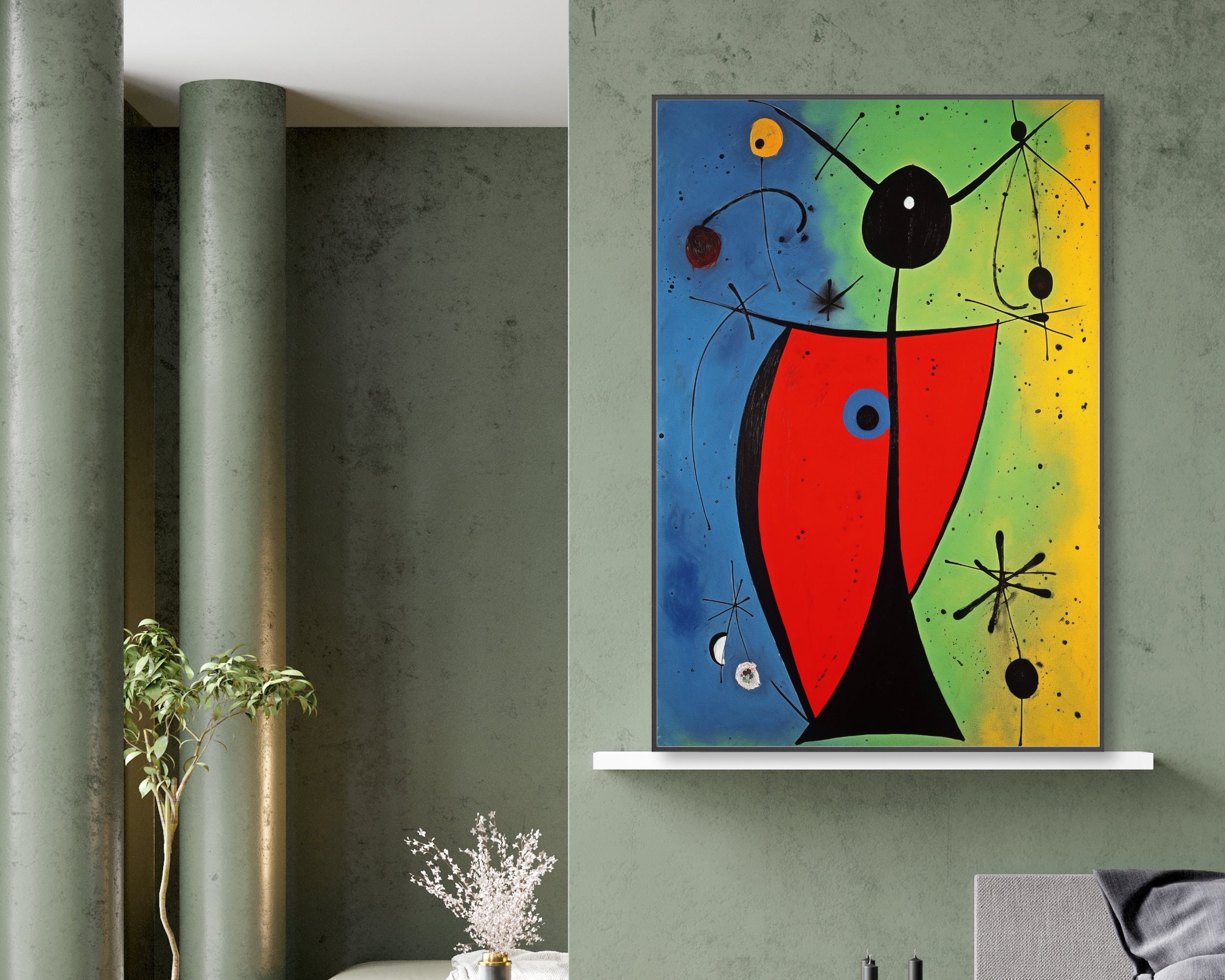Miro Poster, Joan Miro Art Print, Abstract Surrealism, Miro Inspired ...