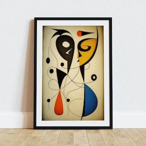 Picasso Meets Miro Printable Wall Art, Joan Miro Art Poster, Instant ...