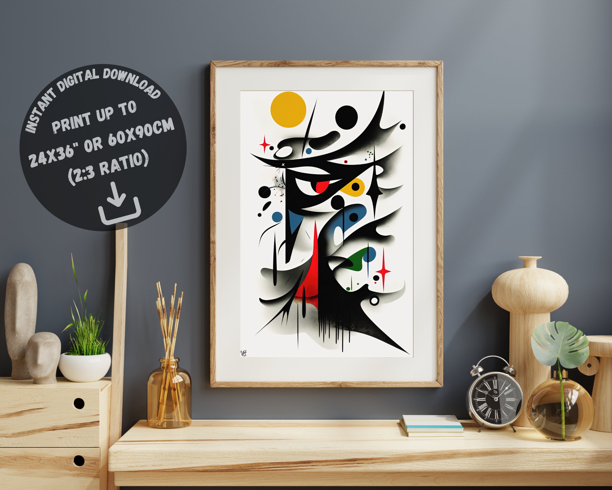 Miro Poster, Miro Inspired Printable Wall Art, Joan Miro Art Print ...