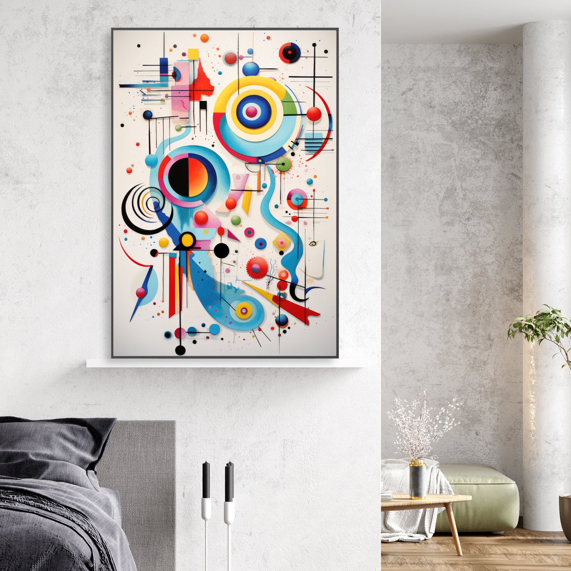 Kandinsky Art Print, Minimalist Poster, Colorful Kandinsky Inspired ...