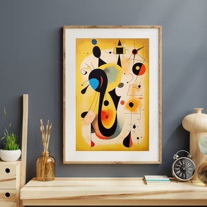 Miro Poster, Joan Miro Art Print, Abstract Surrealism, Miro Inspired ...