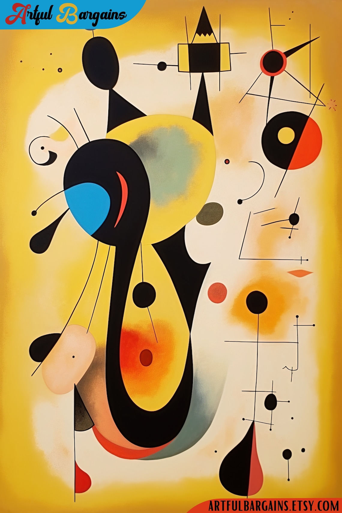 Miro Poster Joan Miro Art Print Abstract Surrealism Miro - Etsy