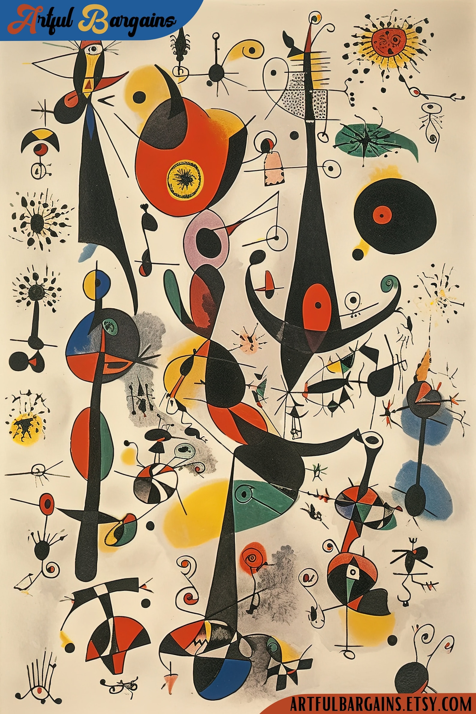 Joan Miro Art Print, Miro Poster, Miro Inspired Printable Wall Art ...