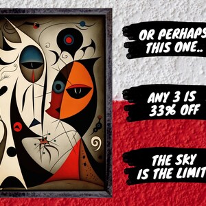 Miró Meets Picasso Printable Wall Art, Joan Miro Art Poster, Instant ...