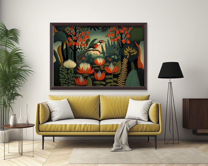 Henri Rousseau Art Print, Exotic Art, Rousseau Inspired Printable Wall ...