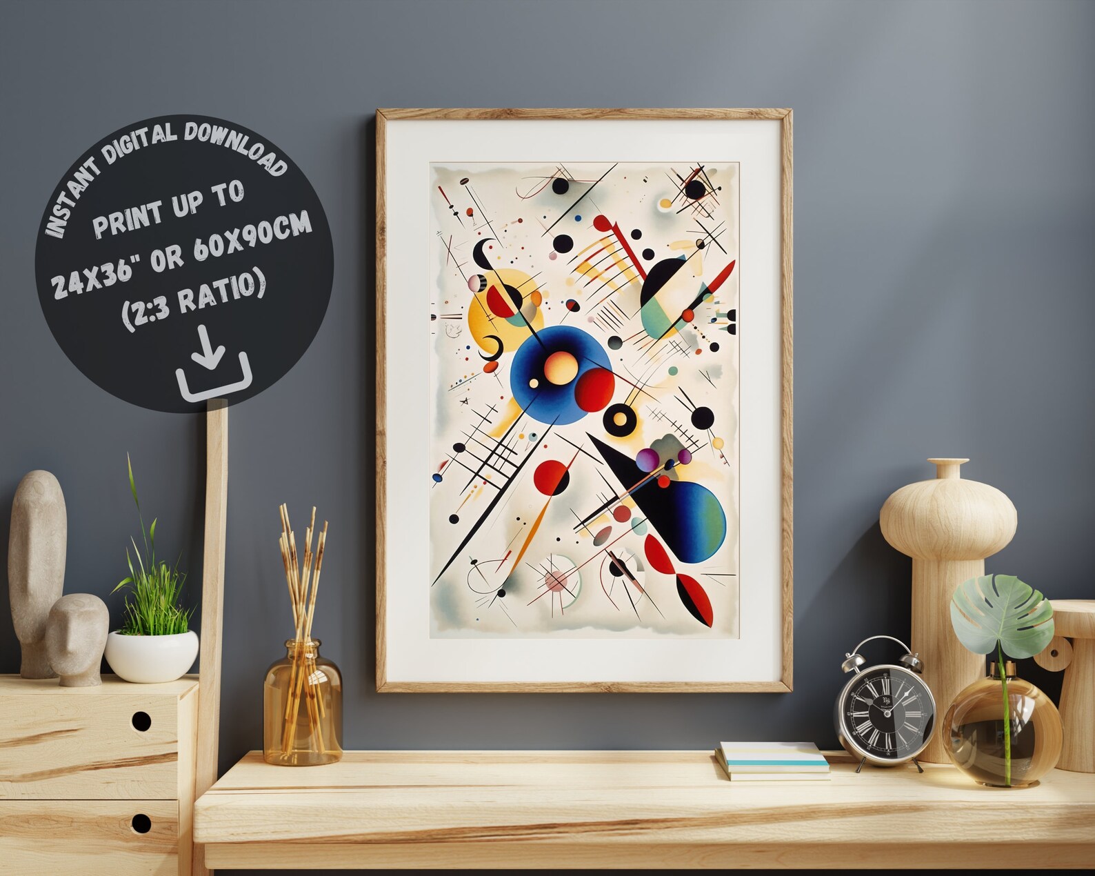 Kandinsky Art Print, Kandinsky Poster, Bauhaus, Kandinsky Inspired ...