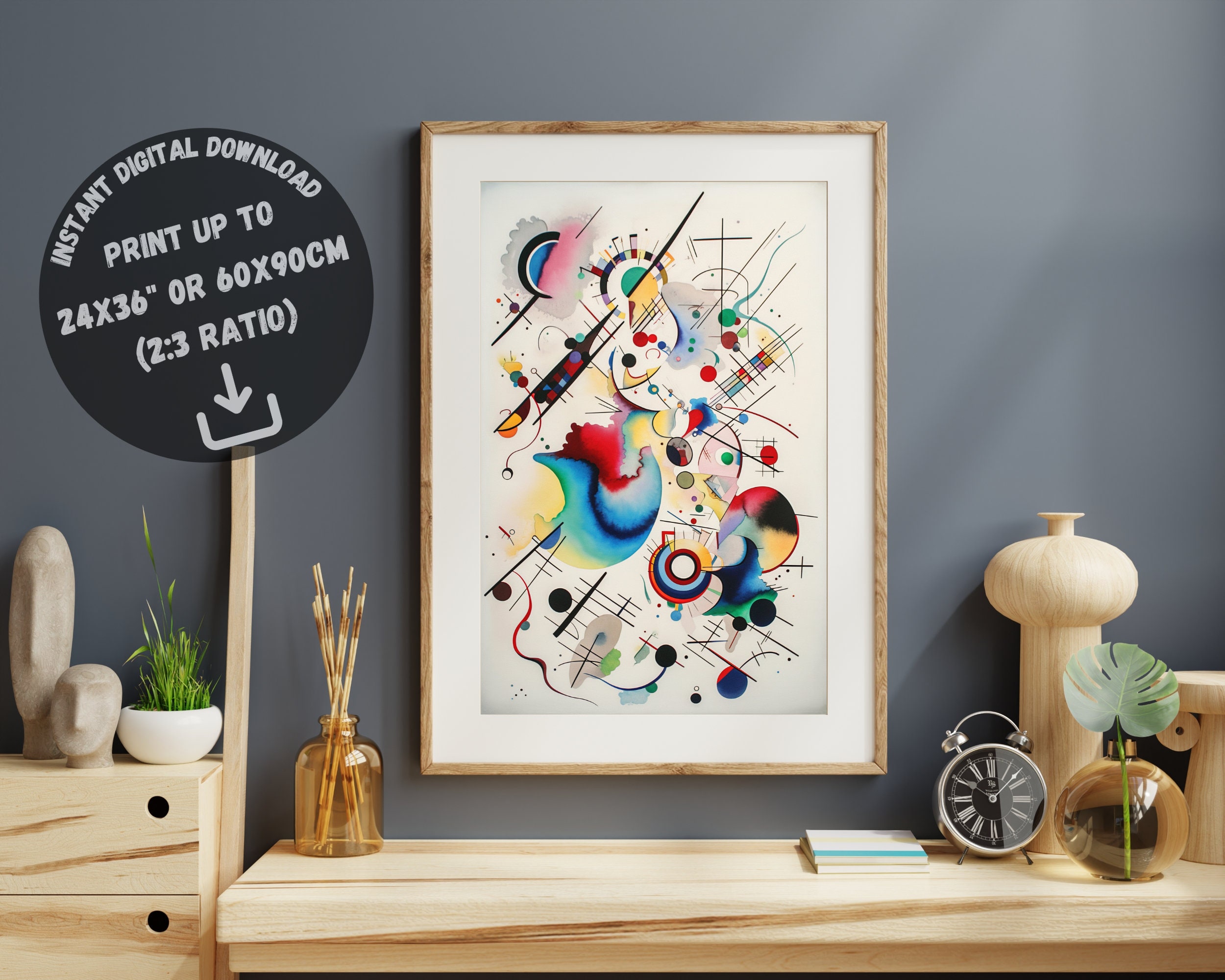 Kandinsky Poster, Kandinsky Art Print, Kandinsky Inspired Printable ...
