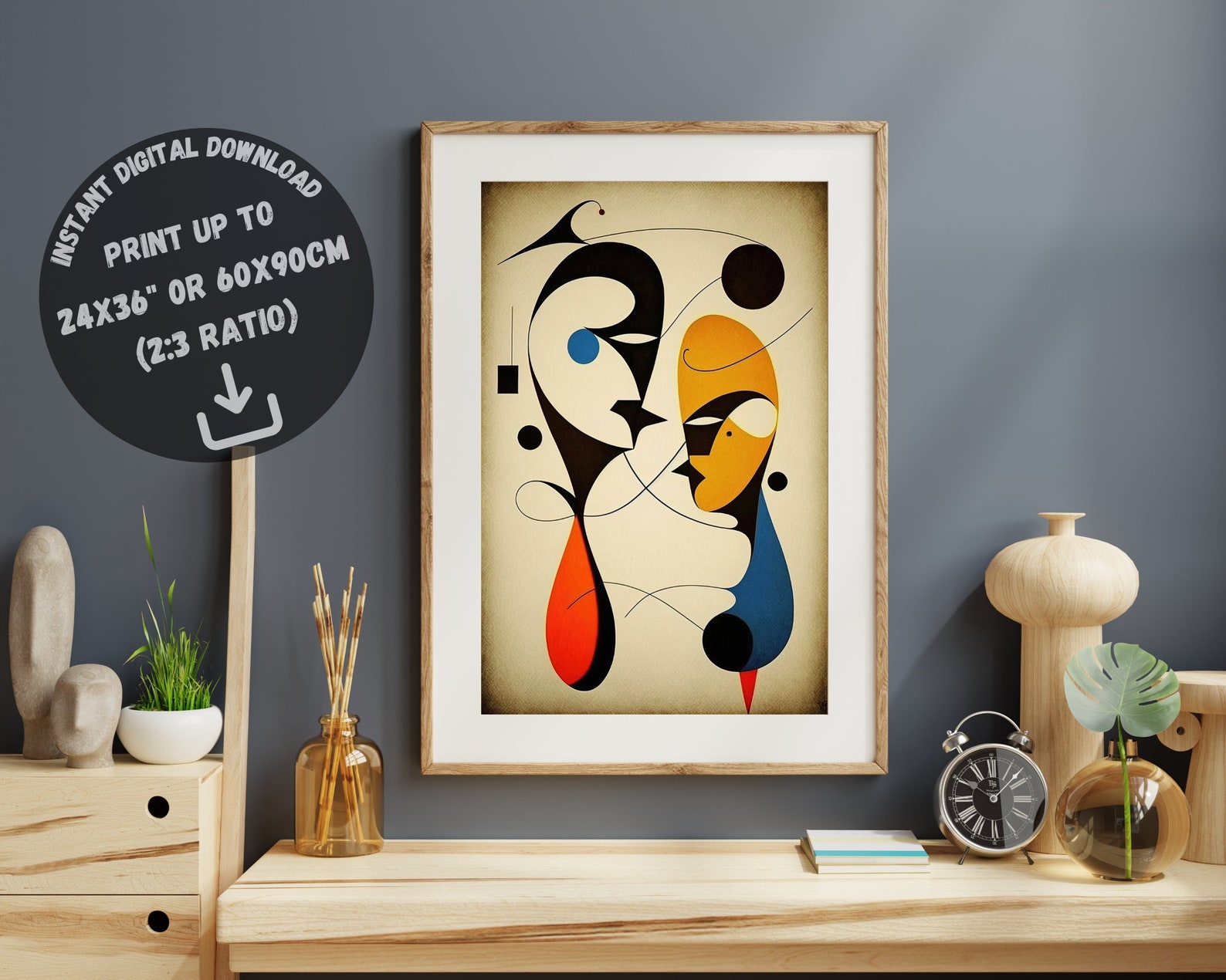 Miró Meets Picasso Printable Wall Art, Joan Miro Art Poster, Instant ...